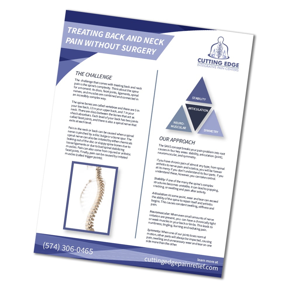 Treat Back and Neck Pain Without Invasive Surgery Flyer